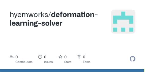 Github Hyemworks Deformation Learning Solver