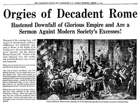 This Week In History 1923 Roman Orgies Beautiful Lute Players And