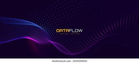 Digital Big Data Flow Vector Background 库存矢量图（免版税）2494174361 Shutterstock