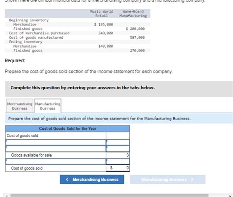 solved problem 18 4a algo reporting cost of goods sold lo