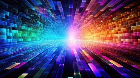 Vibrant Technology Background Rainbow Stock Illustration Illustration