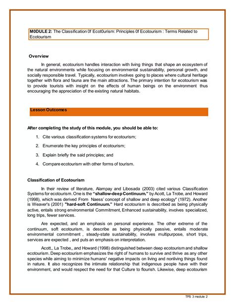 Ecotourism Management 2 Docx