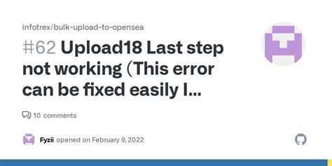 Upload18 Last Step Not Working This Error Can Be Fixed Easily I Think