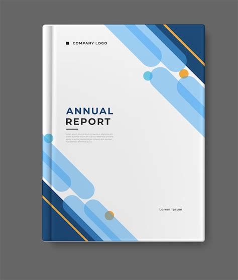 Design De Capa De Modelo De Relatório Anual Vetor Premium