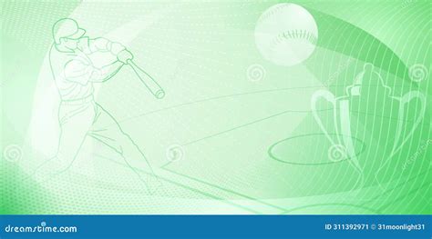 Baseball Themed Background Cartoon Vector 311392911