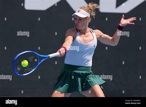 Laura Siegemund Of Germany Plays A Forehand Return To Maddison Inglis
