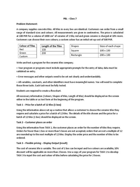 Class 7 Pbl Ii Pdf Computer Program Programming