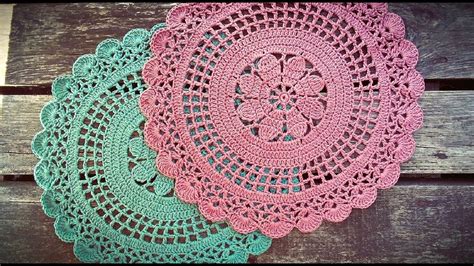 How To Crochet Tea Rose Doily Easy Pattern Youtube