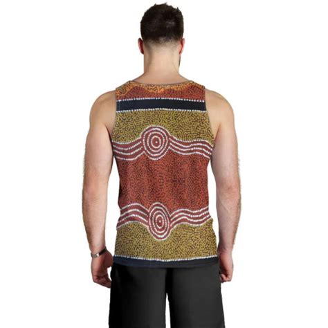Australia Men Tank Top Aboriginal Dot Style