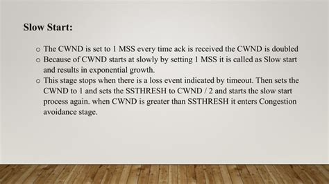 Congestion Avoidance Pptx Computer Networking Computing