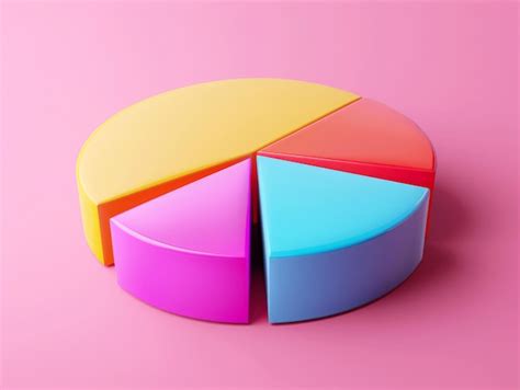 Premium Photo Market Analysis 3d Pie Chart Illustration