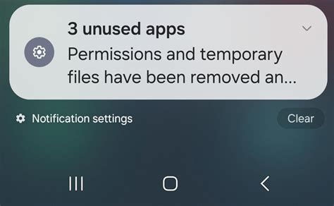 ger rid of unused apps notification r galaxys21fe