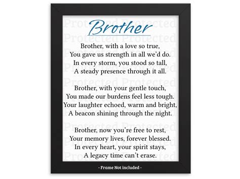 Brother Memorial Poem Png Brother Tribute Remembrance Loving