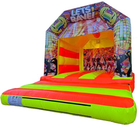 Adults Fluorescent Uv Rave Bouncy Castle Adult Bouncy Castles