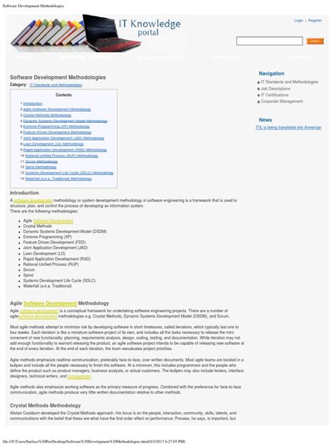 software development methodologies pdf software development process