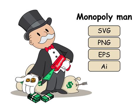 Monopoly Man Svg Png Eps Ai Digital Download Svg Files For