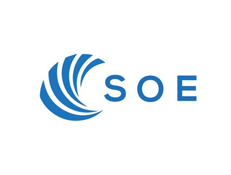 Soe Letter Logo Design On White Background Soe Creative Circle Letter