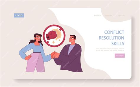 Conflict Resolution Skills Concept Illustration Highlighting The