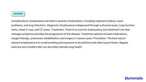 Solved Emphysema Definition Causes Signs And Symptoms