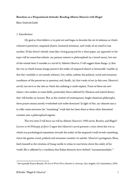 Boredom As A Propositional Attitude Read Pdf Georg Wilhelm Friedrich Hegel Thought