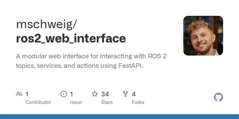 Github Mschweigros2webinterface A Modular Web Interface For Interacting With Ros 2 Topics