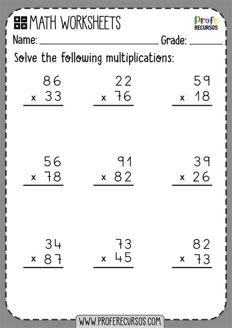 Second Grade Double Digit Worksheets