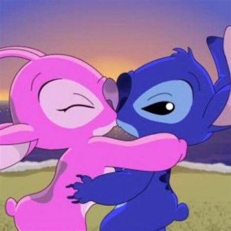 Stitch And Angel Kiss Me Lilo And Angel Kissing Stitch And His