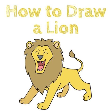 In This Easy Drawing Tutorial You Will Learn How To Draw A Roaring