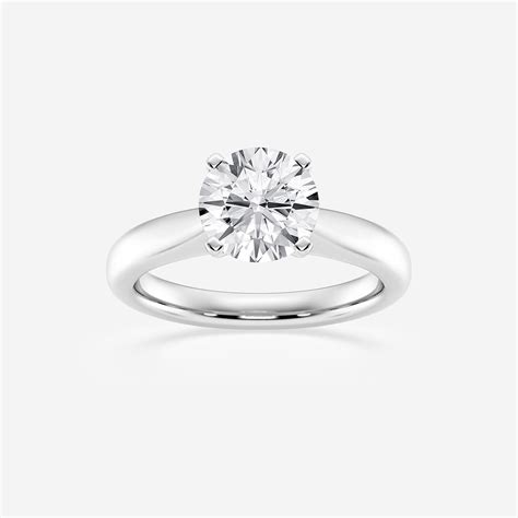Freya 1 12 Ctw Round Lab Grown Diamond Cathedral Solitaire Engagement