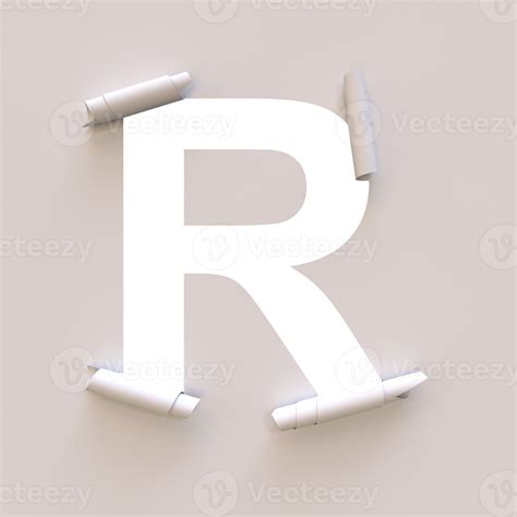 Paper Cut Out Roll Up Typeface Text With Alpha R 13088776 Png