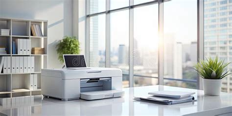 Sleek Modern Office Printer A Minimalist Efficient And Stylish Workspace Solution For Home Or