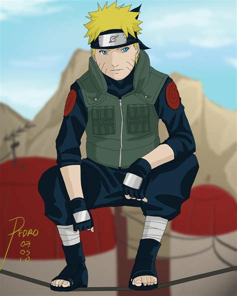 Uzumaki Naruto Jounin By Kazebr On Deviantart
