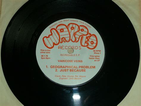 Varicose Veins Orig 1st Pressing 7 Only 200 Made Punk