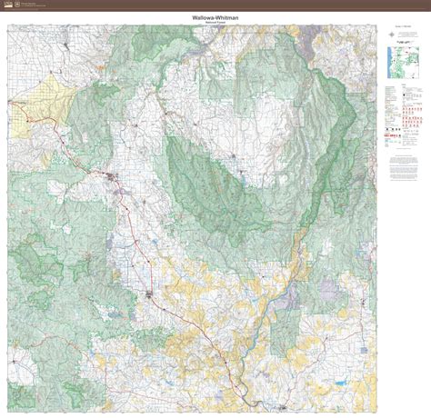 Wallowa Whitman National Forest Map Mytopo Map Store