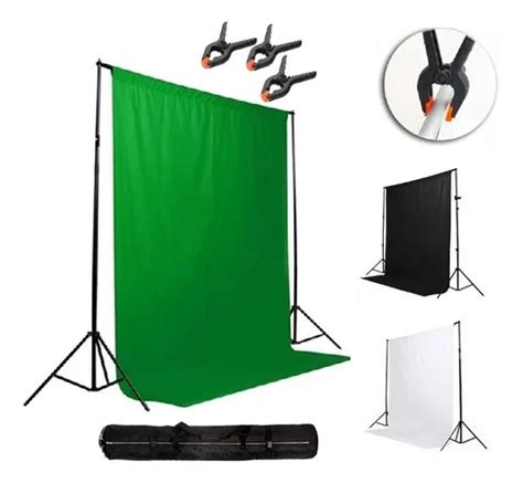 Kit Suporte Fundo Infinito Tecido Muslin Grampos Parcelamento Sem Juros