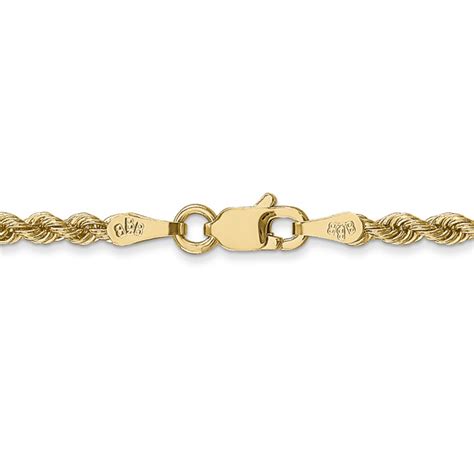 25mm 14k Solid Gold Regular Rope Chain