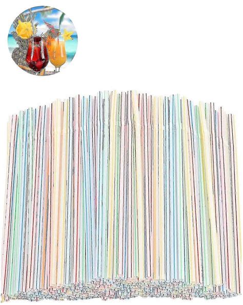 1200pcs Plastic Straws Plastic Drinking Straws Flexible Plastic Straws