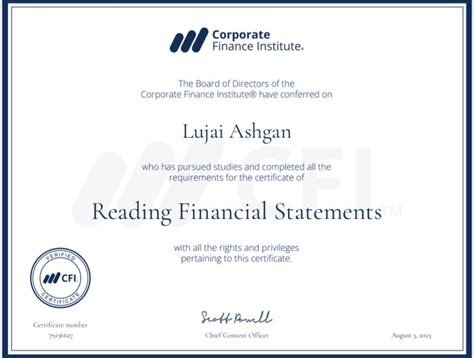 Lujai Ashgan On Linkedin Im Glad To Share That I Have Successfully Completed Reading Financial…