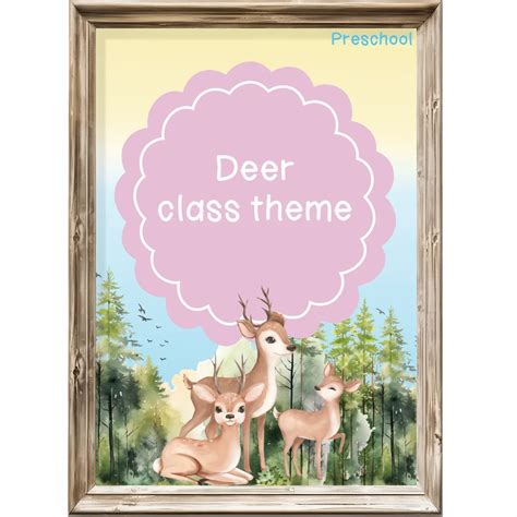 Forest Deer Class Theme Preschool Clever Wolfee