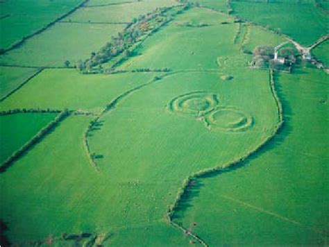 Aerial View Of The Hill Of Tara Show Ing The Mound Of The Hostages