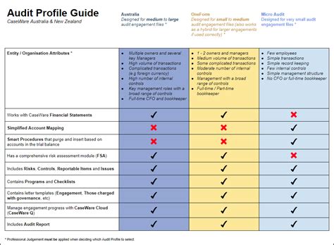 Audit Profile 1 Australia