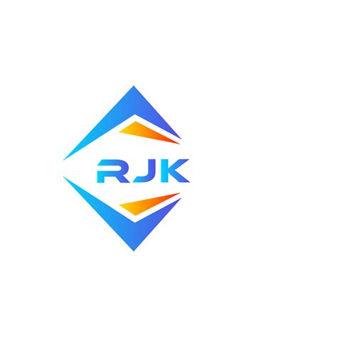 Diseño De Logotipo De Tecnología Abstracta Rjk Sobre Fondo Blanco Concepto De Logotipo De Letra
