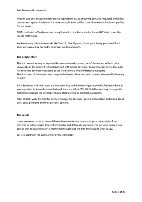 Java Framework Comparison Pdf