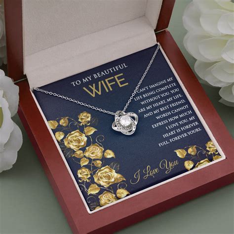 Love Knot Necklace With Message For Wife