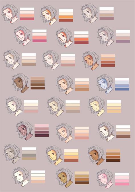 Different Colors For The Large Variety Of Skin Tones This Helps So Much When Im Shading