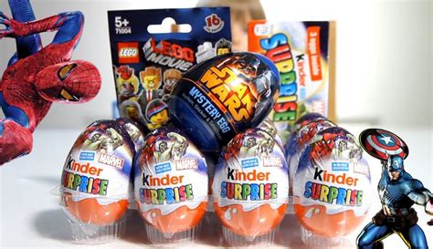 New Kinder Marvel Eggs With Super Heroes Star Wars Egg And The Lego