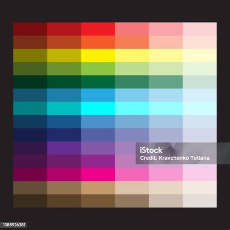모던 한 색상 팔레트 인쇄 디자인 아이콘입니다 패브릭 패턴 파스텔 색상 벡터 그림입니다 스톡 이미지 고대비에 대한 스톡 벡터 아트 및 기타 이미지 Istock