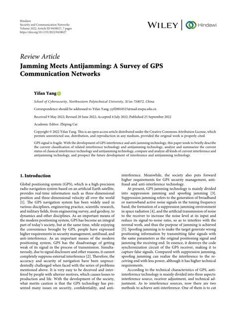 Pdf Jamming Meets Antijamming A Survey Of Gps Communication Networks