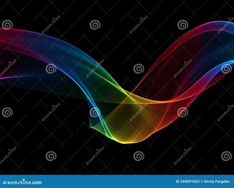 Abstract Flowing Colorful Fabric Texture Vibrant Gradient Stock