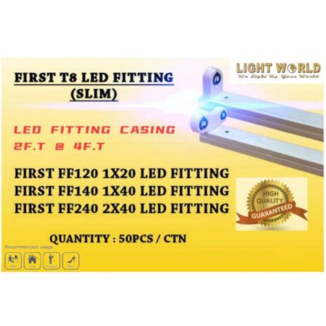Led T8 Casing Led T8 Fitting 2ft 4ft Slim Thick Type Shopee Malaysia